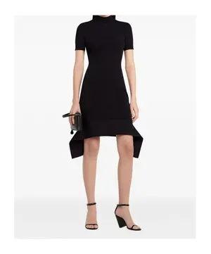 COURREGES Scuba Mini Dress With Embroidered Logo