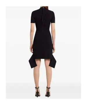 COURREGES Scuba Mini Dress With Embroidered Logo