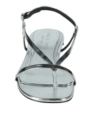 Rag & Bone Metallic Leather Slingback Thong Sandals