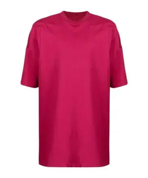 Rick Owens Seam-detail Short-sleeved Cotton T-shirt - Pink