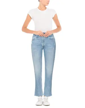 Rag & Bone Light Wash Fringed Hem Jeans