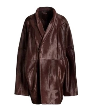 Rick Owens Solid Lapel Long-sleeve Jacket - Black