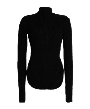 Rick Owens Solid Color Turtleneck Knit Sweater - Black