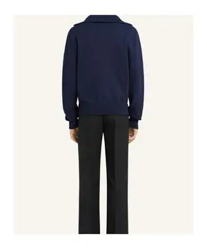 COURREGES Courrèges Trucker Sweater With Embroidered Logo