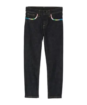 Palm Angels Stitched Trim Stretch Jeans
