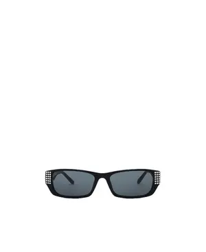 Magda Butrym Embellished Rectangle Sunglasses - Gray