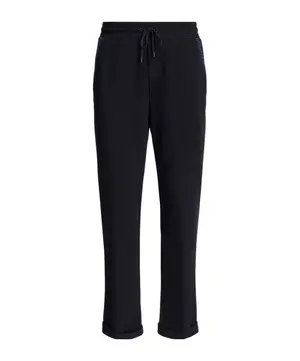 Etro Fleece Trousers With Greca - Black