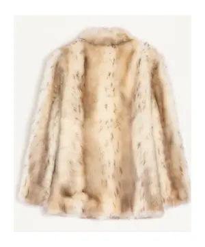 Valentino Garavani Fur Coat With Hook Closure - Beige