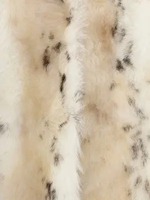 Valentino Garavani Fur Coat With Hook Closure - Beige