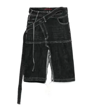 Ottolinger Wrap Denim Skirt - Black