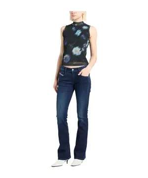 Rag & Bone Sleeveless Floral Print Turtleneck T-shirt