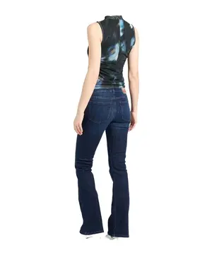 Rag & Bone Sleeveless Floral Print Turtleneck T-shirt