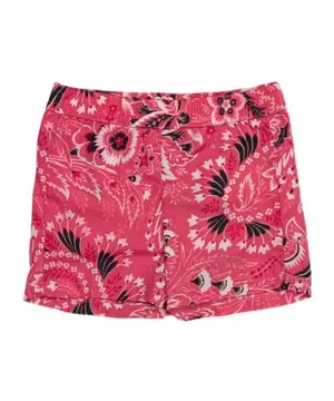 Etro Floral Print Cotton Shorts - Pink