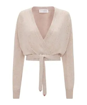 Victoria Beckham Wrap Front Cashmere Cardigan