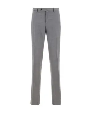 PT TORINO Tailored-cut Tapered Trousers - Gray