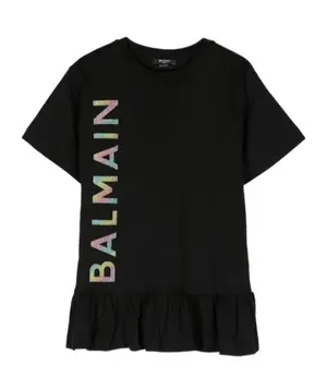 Balmain Logo Print T-shirt Dress