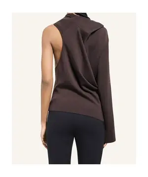 COURREGES Off-shoulder Draped Knit Top