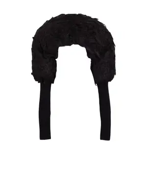 Rick Owens Solid Color Teddy Fleece Shawl - Black