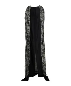 Rick Owens Multicolor Chiffon Shawl - Black
