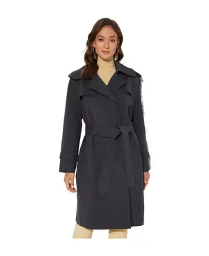 Norma Kamali Belted Trench Coat - Black