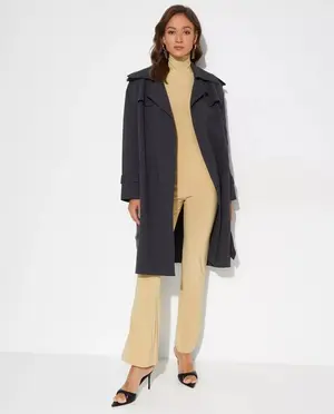 Norma Kamali Belted Trench Coat