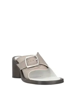 MAISON MARGIELA Square Toe Buckled Leather Slides
