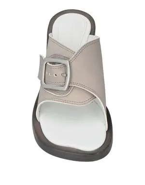 MAISON MARGIELA Square Toe Buckled Leather Slides