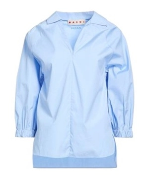 Marni Poplin Top With Embroidered Logo