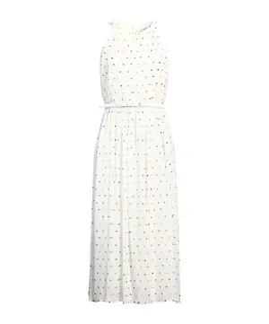 Max Mara Sleeveless Polka Dot Crepe Dress