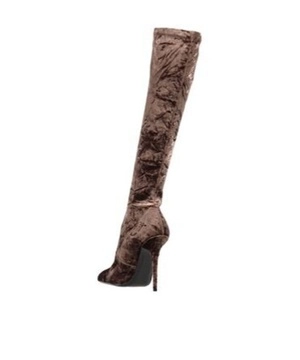 Saint Laurent Minimalist Solid Color Stiletto Heel Boots