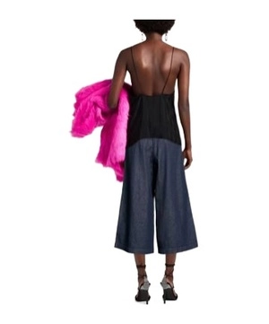 MAXCO. Max&co. Cropped Wide-leg Denim Trousers