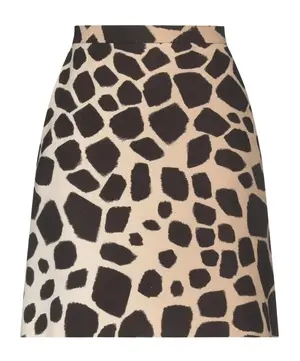 Max Mara Animal Print Twill Mini Skirt
