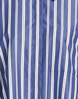 MAXCO. Max&co. Striped Chambray Shirt With Embroidered Logo