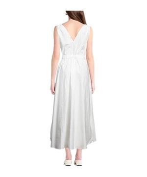 Brunello Cucinelli V-neck Waist-cinched Dress
