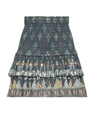 Isabel Marant Étoile Ethnic Print Tiered Maxi Skirt - Gray