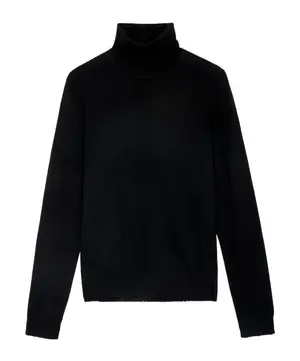 Zadig&Voltaire Bobby Fine-ribbed Raw-cut Jumper - Noir