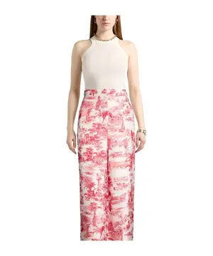 Max Mara Versatile Floral Loose-fit Long Casual Pants