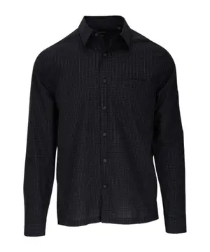 Vince Long Sleeved Checked Spread-collar Shirt - Coastal/bone