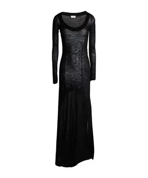Saint Laurent Long Sleeve Maxi Dress