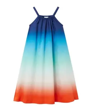 Casablanca Gradient Effect Spaghetti Strap Dress - Blue