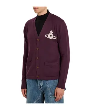 VIVIENNE WESTWOOD Intarsia Wool Cardigan