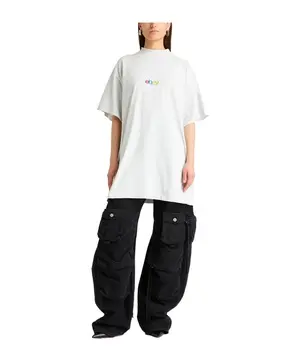 Balenciaga Oversized Crewneck T-shirt With Embroidered Logo