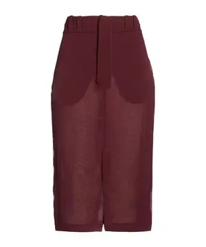 Saint Laurent Simple Solid Color Skirt - Red
