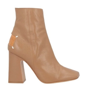 MAISON MARGIELA Solid-color Genuine Leather Ankle Boots - Nude