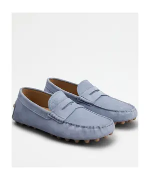 TOD'S Gommino Suede Driving Loafers - Blue