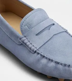 TOD'S Gommino Suede Driving Loafers - Blue