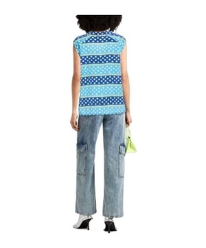 Marni Polka Dot Crepe Top - Blue