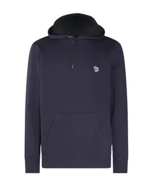 Paul Smith Zebra Patch Drawstring Hoodie - Black