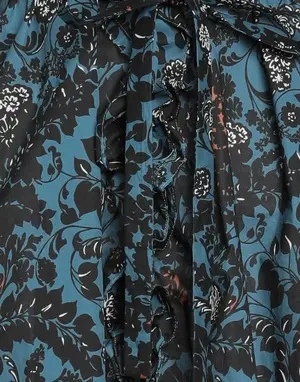 Max Mara Floral Print V-neck Wrap Dress