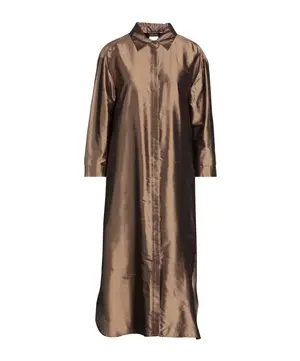 Max Mara Simple Solid Color Shirt Dress - Brown